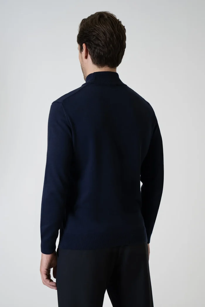 Navy Blue Turtleneck Knitwear – CLIMBER 2026 Spring Summer Collection